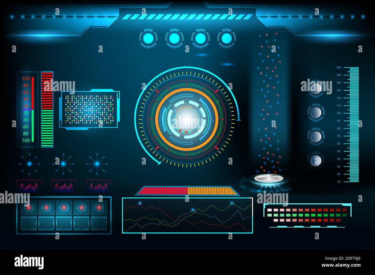 Abstract Technology Futuristic Interface. element digital design ...