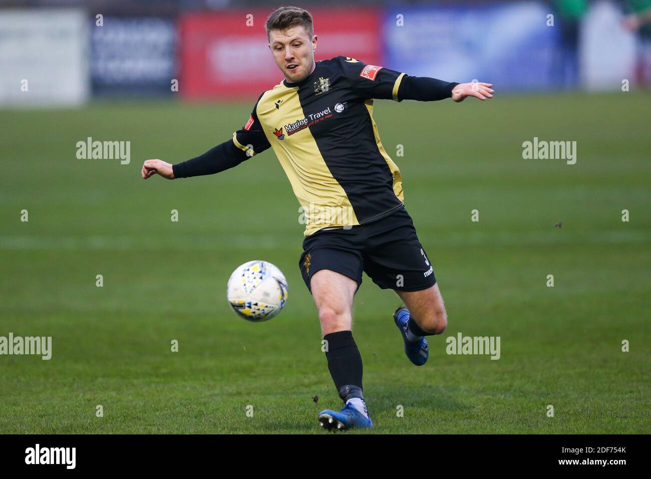 Marine's James Joyce during the FA Cup second round match at Rossett ...