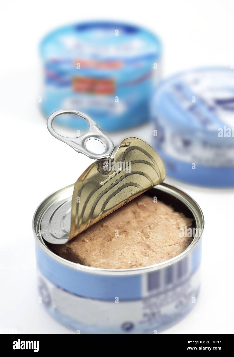 Can of Tuna Fish against White Background Stock Photo - Alamy