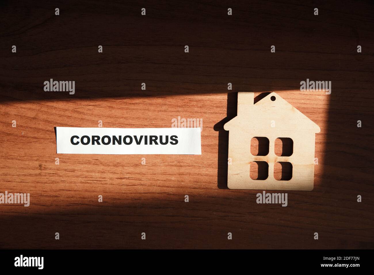 COVID-19 Coronavirus .Stay home viral social media message Stock Photo ...