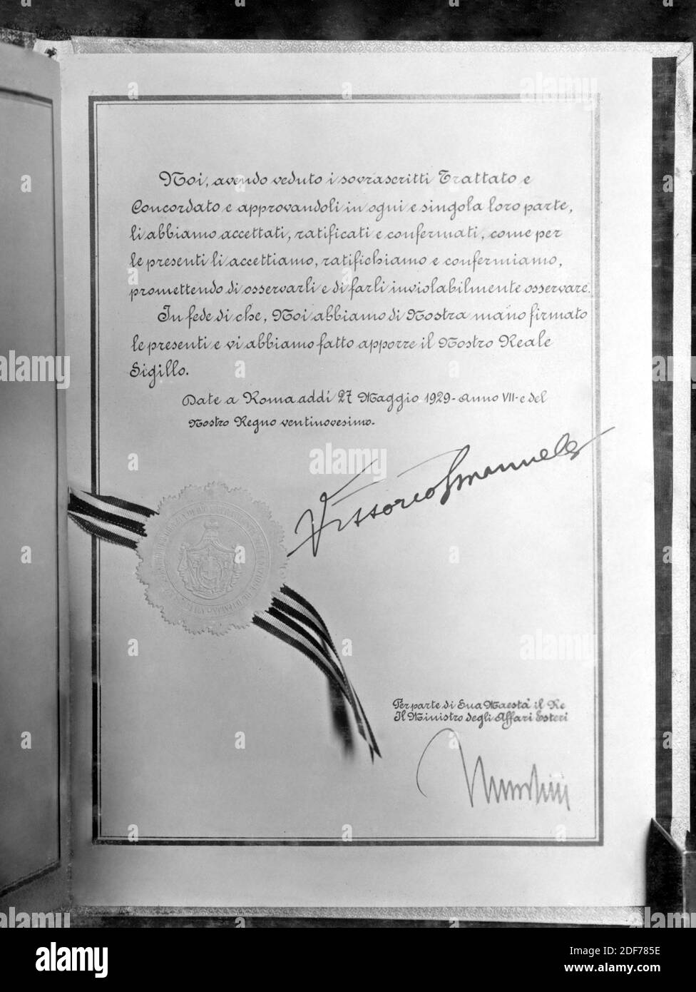 Mussolini At The Vatican High Resolution Stock Photography and Images ...