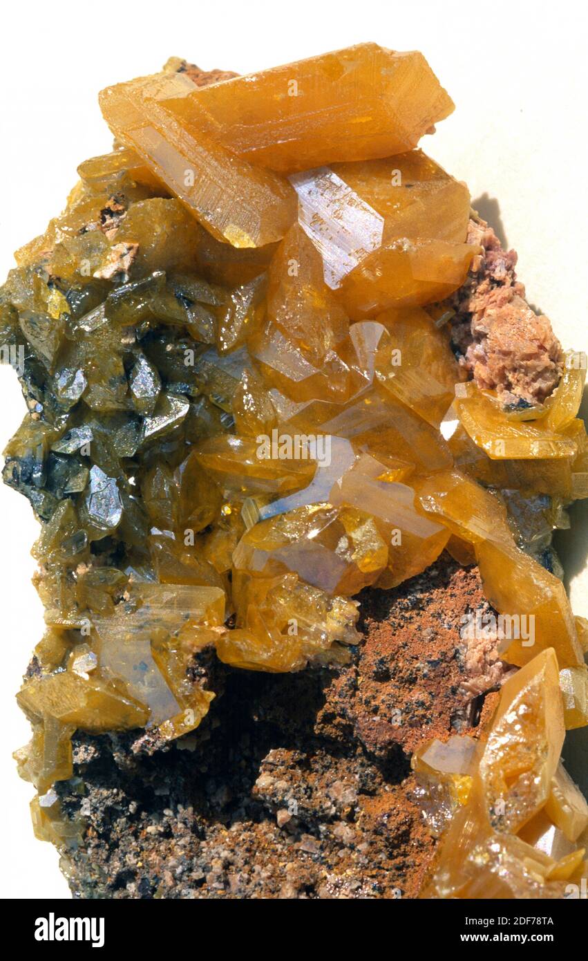 Wulfenite lead molybdate mineral hi-res stock photography and images ...