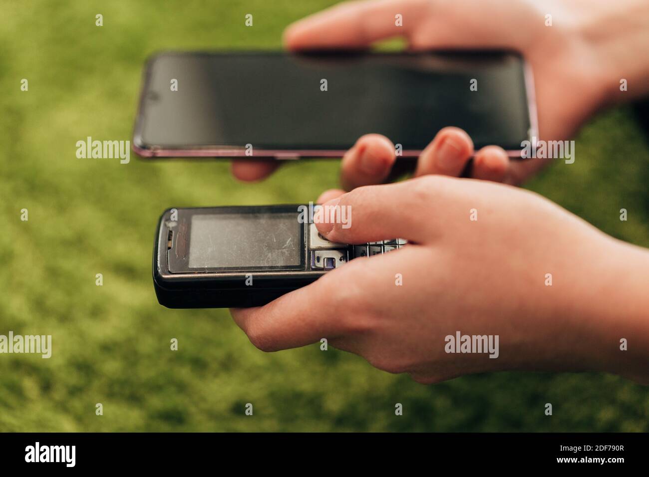 Human and phones hi-res stock photography and images - Alamy