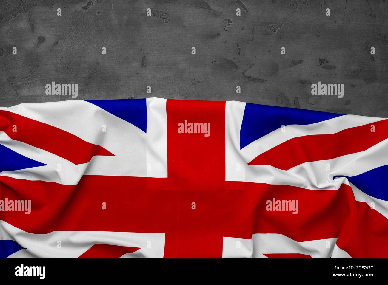 Flag of United Kingdom on grey background Stock Photo - Alamy