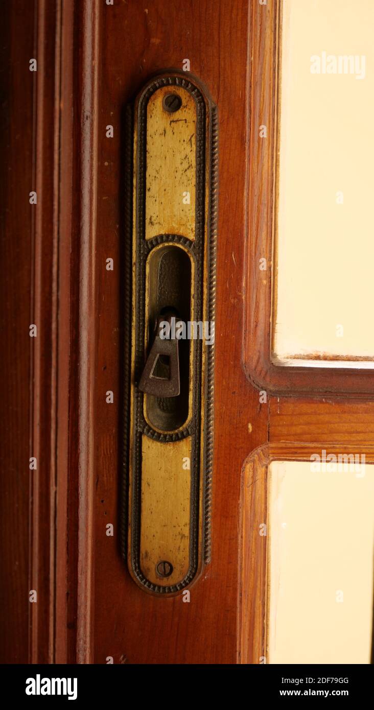 A vertical shot of a closed door lock Stock Photo - Alamy
