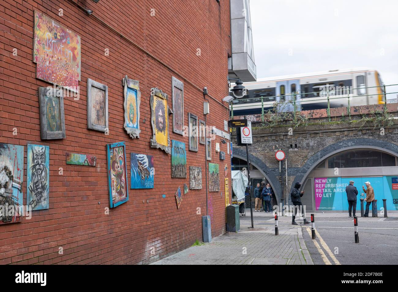Street art at Beehive Place in Brixton in London in the United Kingdom ...