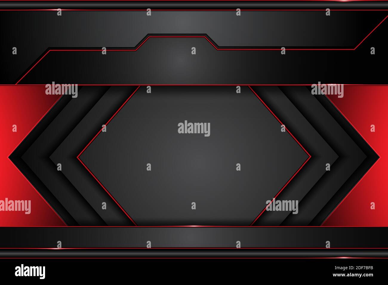 metal cyber arrow red and black line on dark metallic futuristic ...