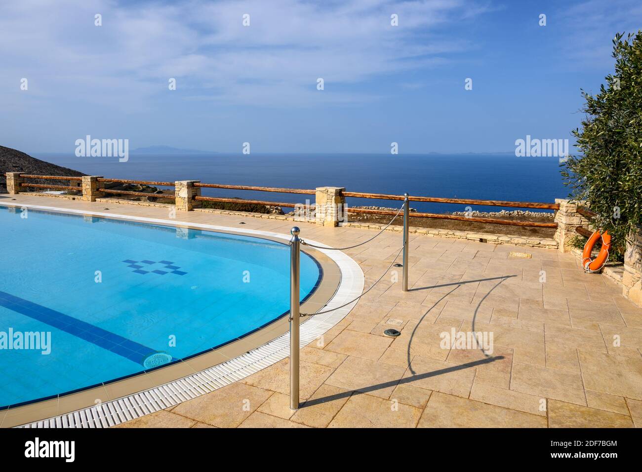 Swimming pool overlooking the sea. Summer holiday concept Stock Photo ...