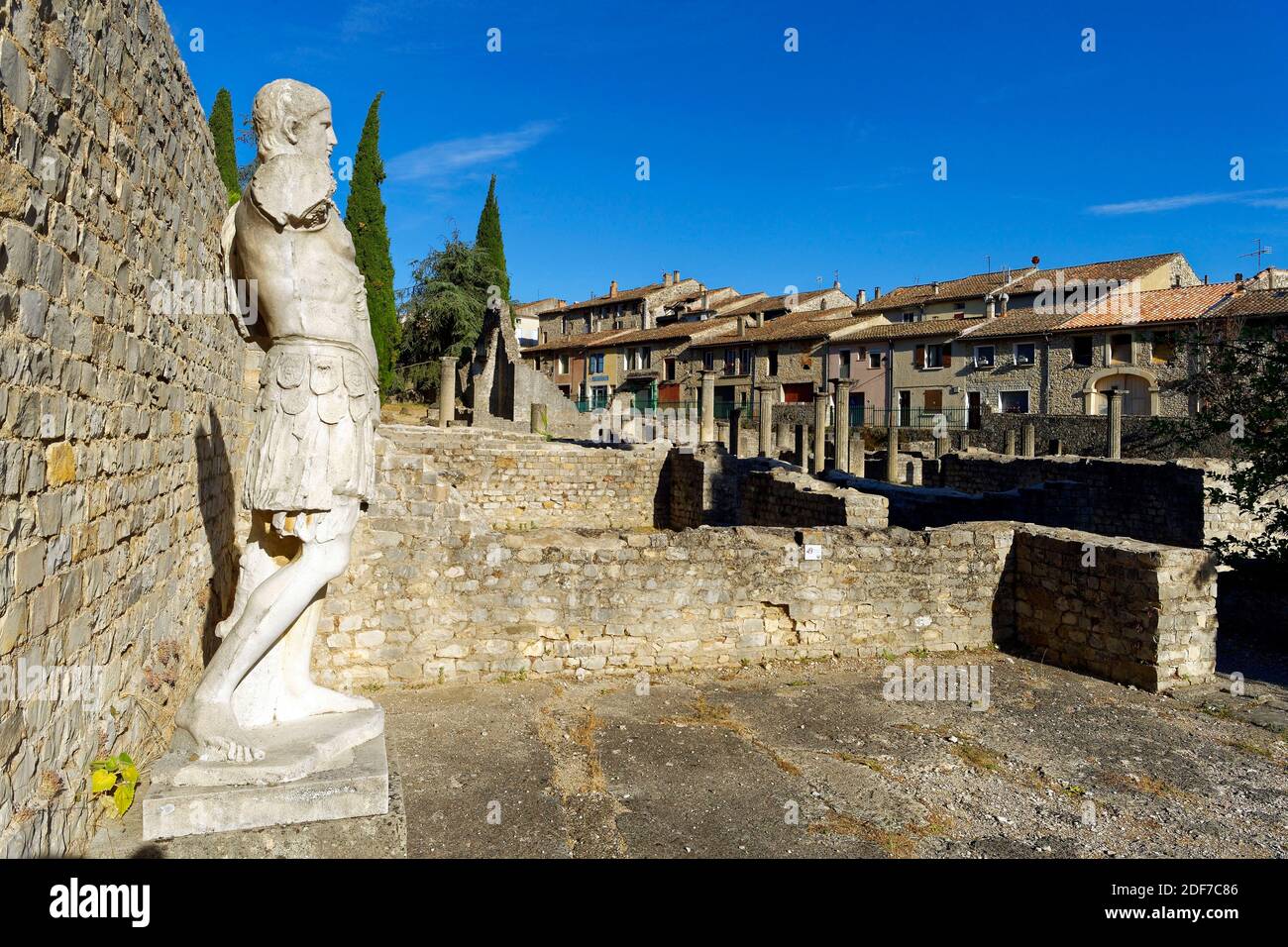 France, Vaucluse, Vaison la Romaine, archaeological park, site of La Villasse, Silver Bust House ...