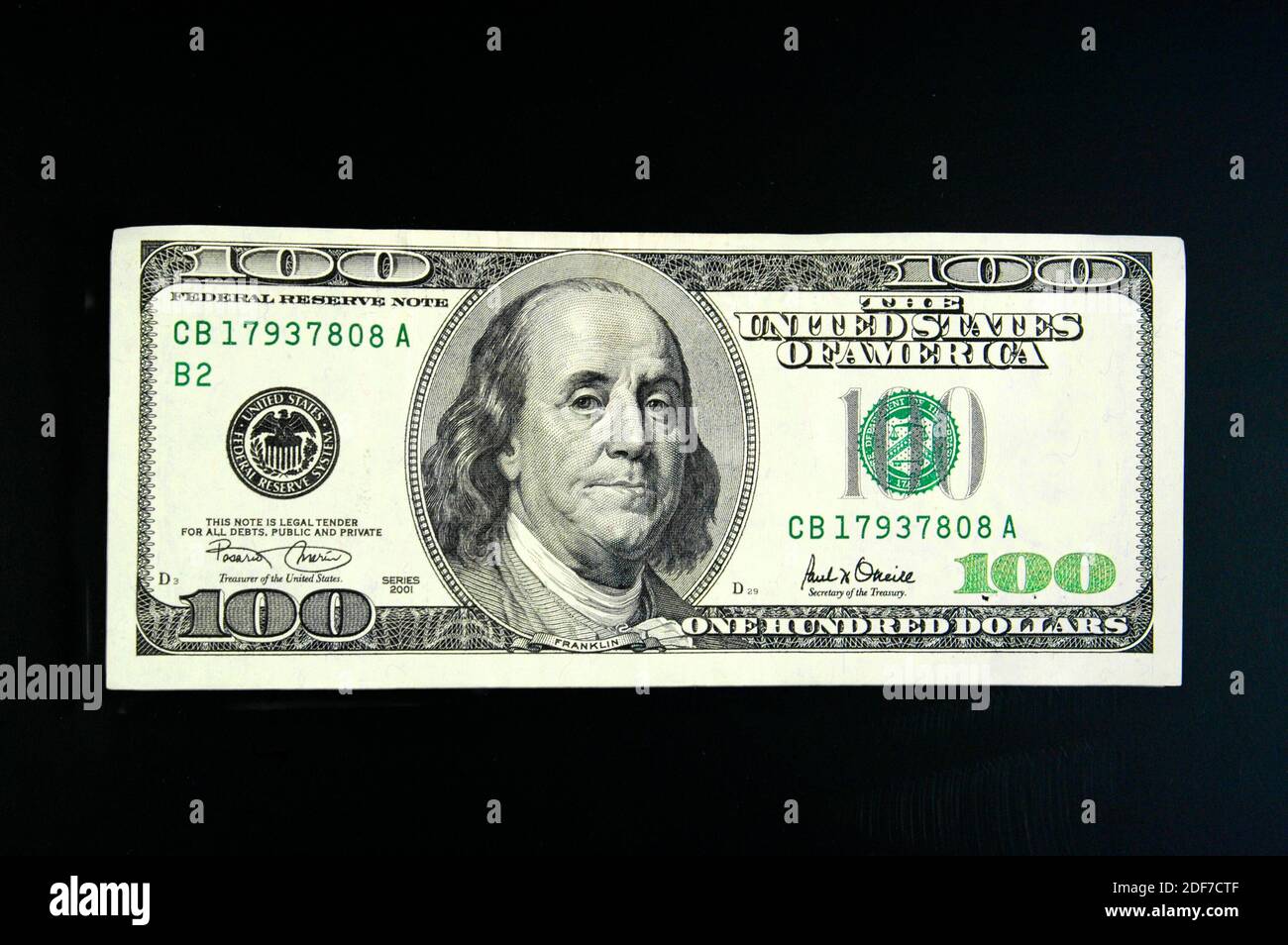 Cash money in the form of United states one hundred 100 dollar bills ...