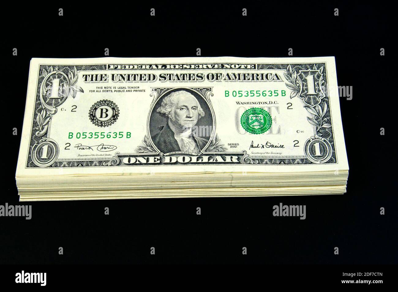 Cash money in the form of United states one dollar bills Stock Photo ...