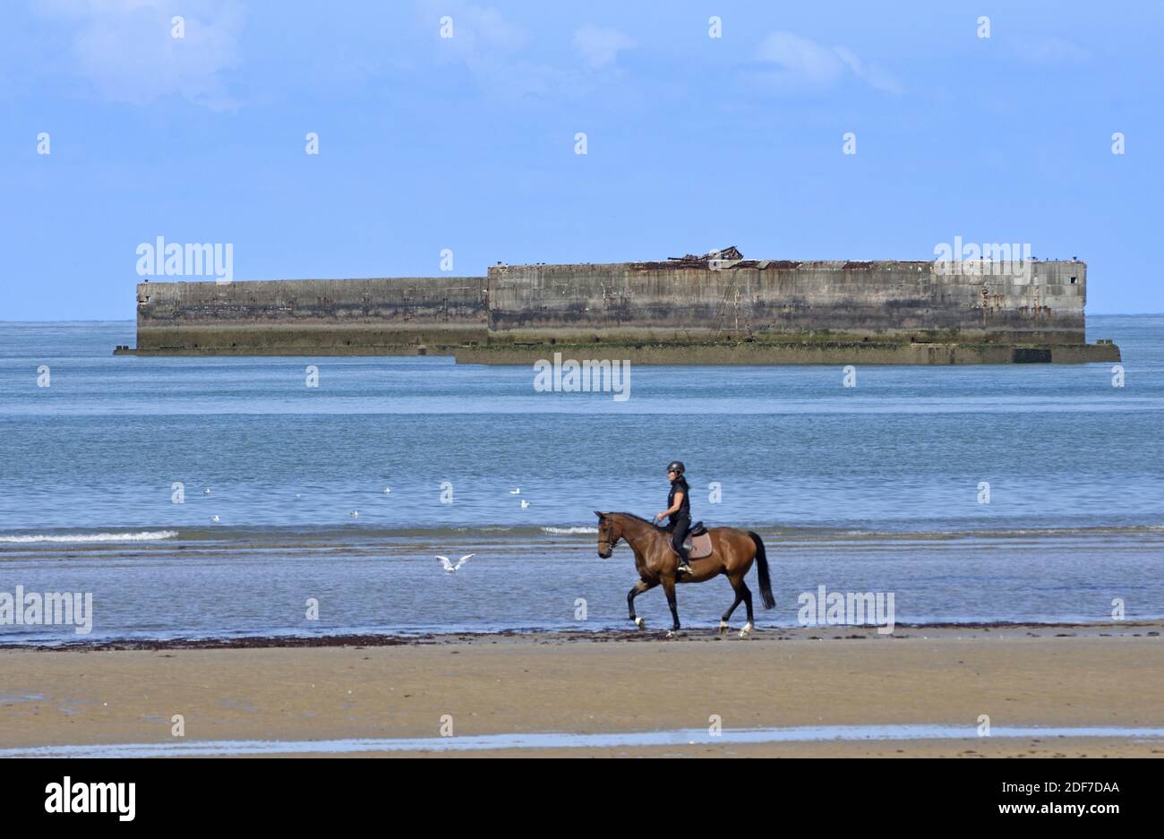 France, Calvados, Asnelles-sur-Mer, D-Day Gold Beach, Phoenix ...