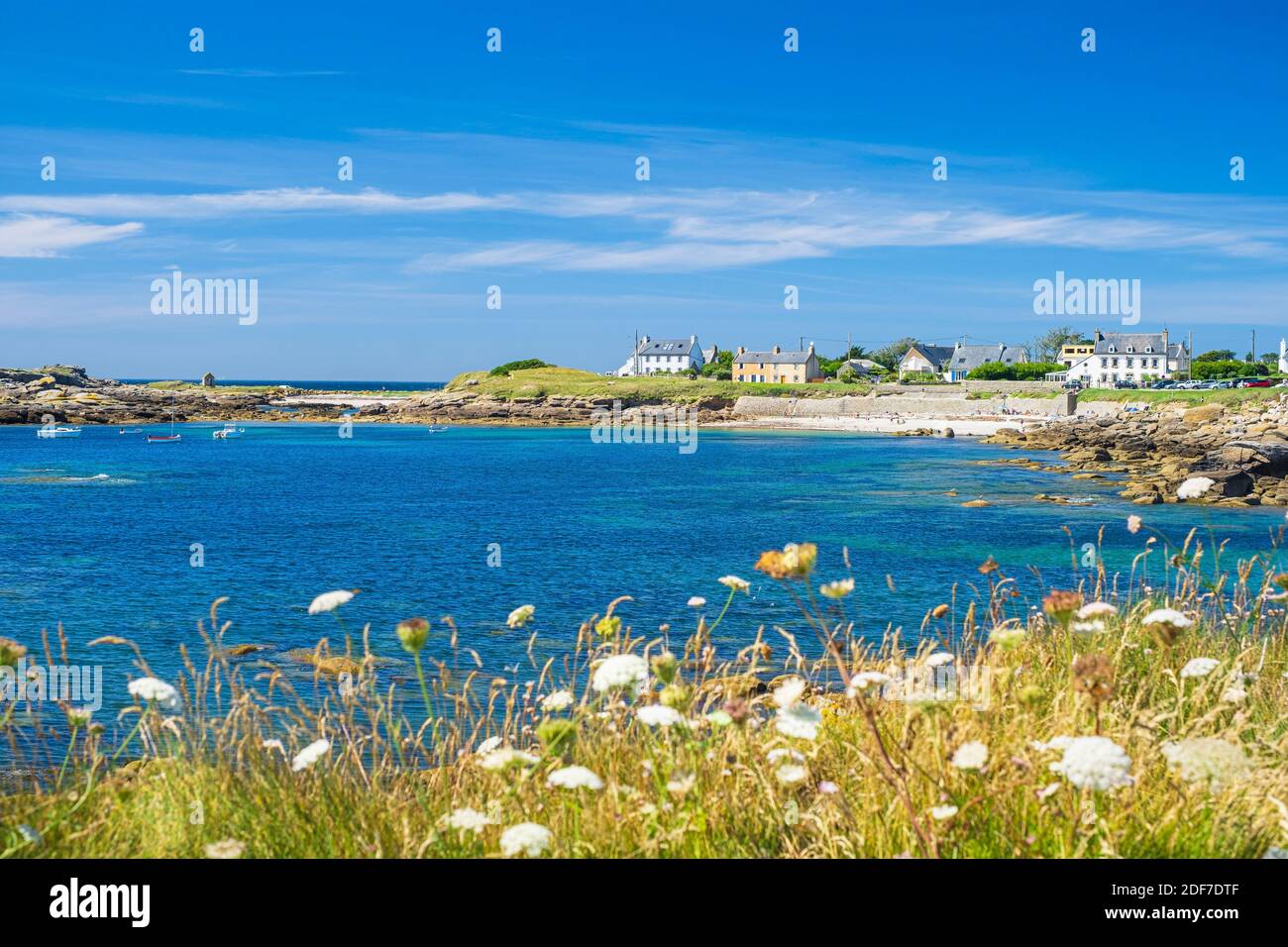 France, Finistere, Porspoder, Melon hamlet along the GR 34 hiking trail ...
