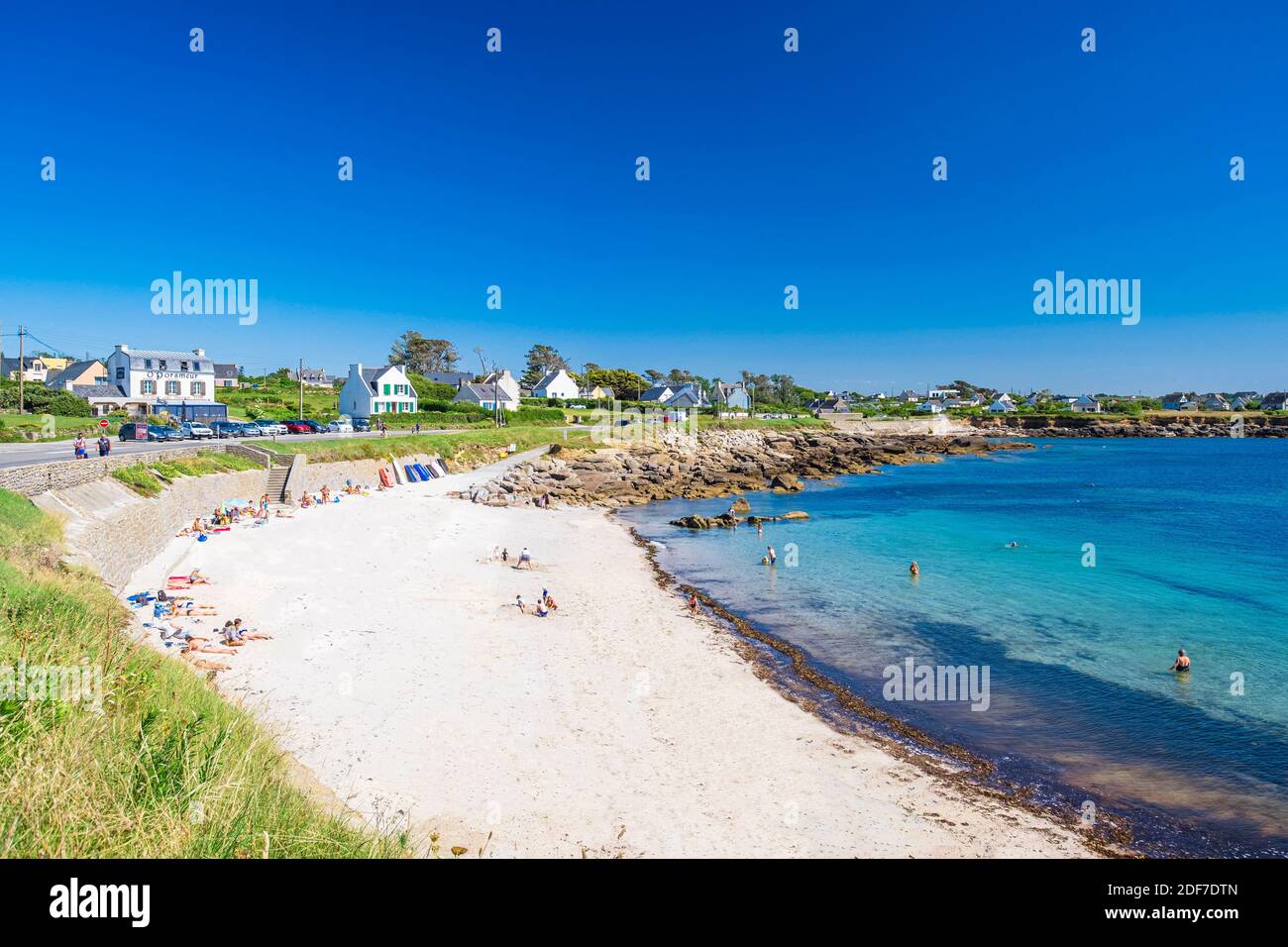 France, Finistere, Porspoder, beach of Melon hamlet along the GR 34 ...