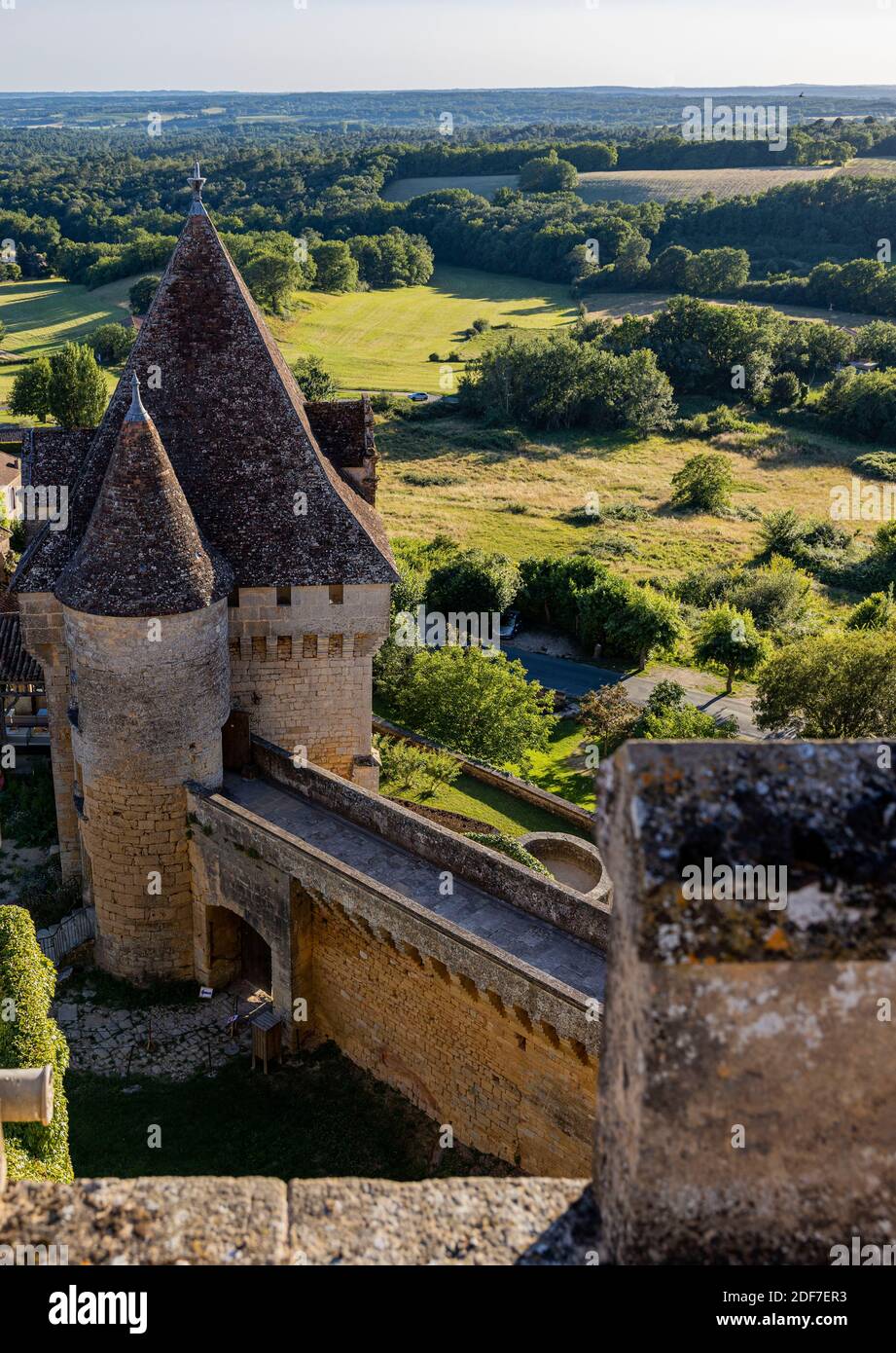 France, Dordogne, Purple Perigord, Biron, Castle of Biron Stock Photo ...