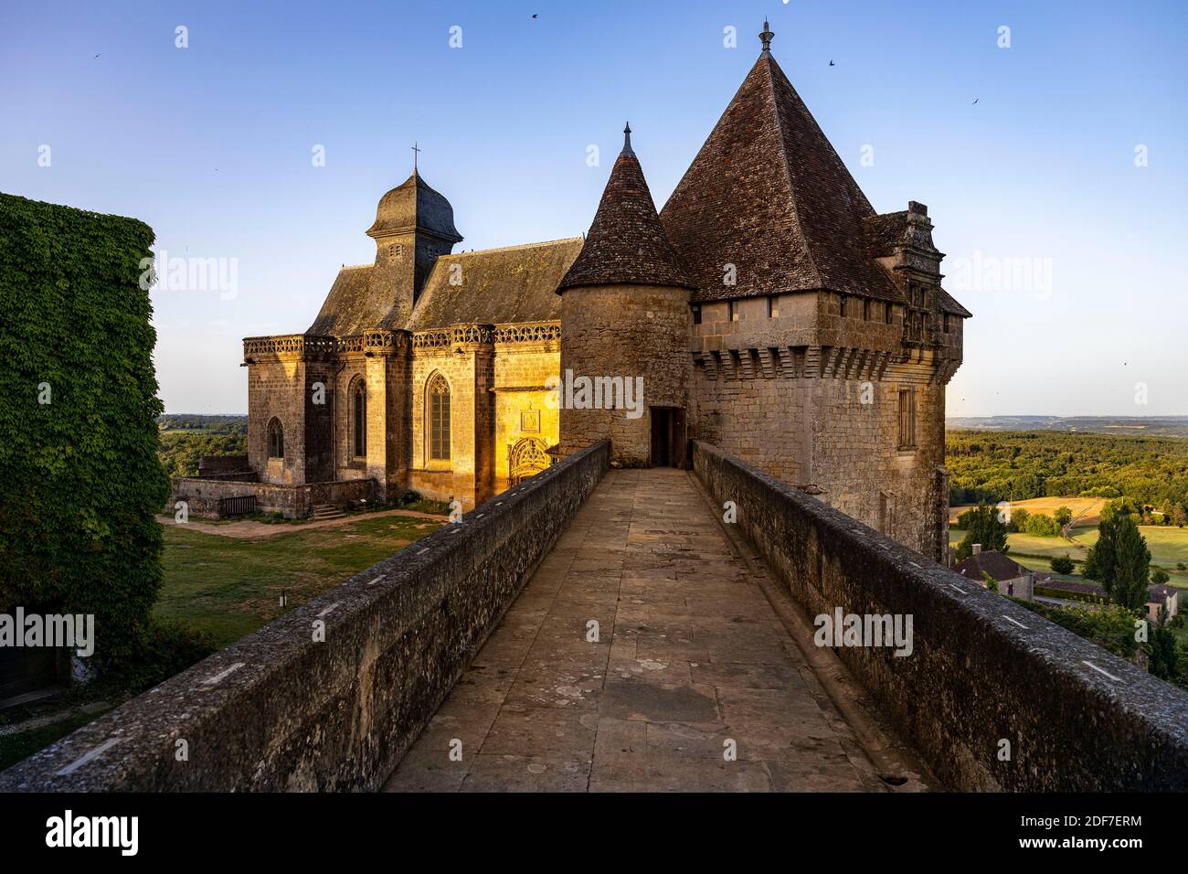 France, Dordogne, Purple Perigord, Biron, Castle of Biron Stock Photo ...