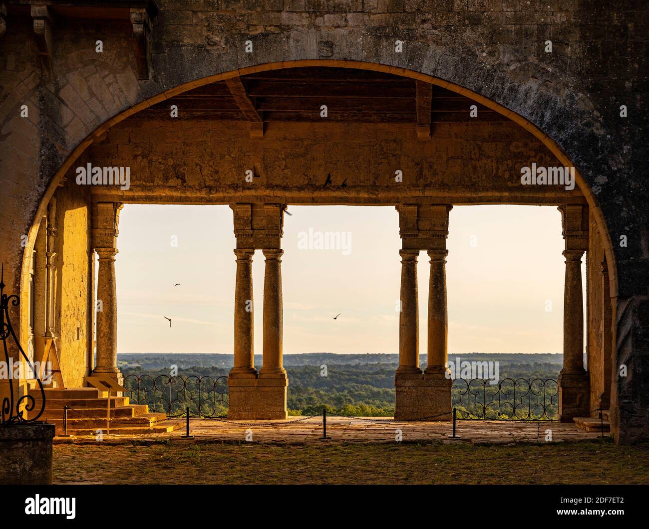 France, Dordogne, Purple Perigord, Biron, Castle of Biron Stock Photo ...
