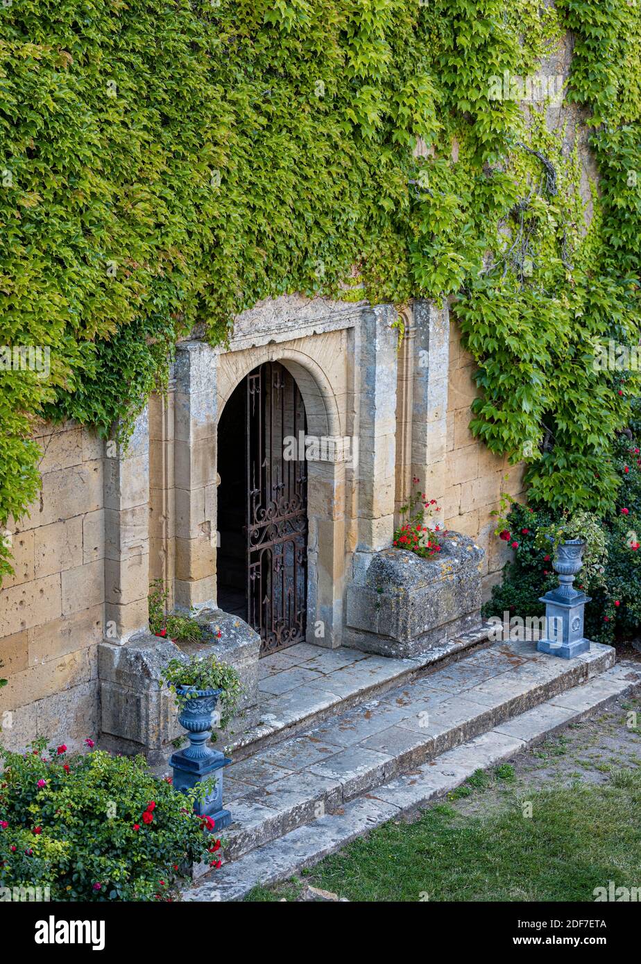 France, Dordogne, Purple Perigord, Biron, Castle of Biron Stock Photo ...