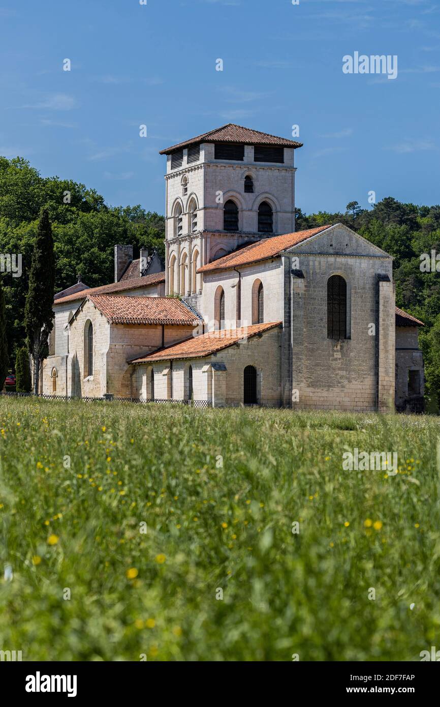 France, Dordogne, White Perigord, Chancelade, Abbey of Chancelade Stock ...