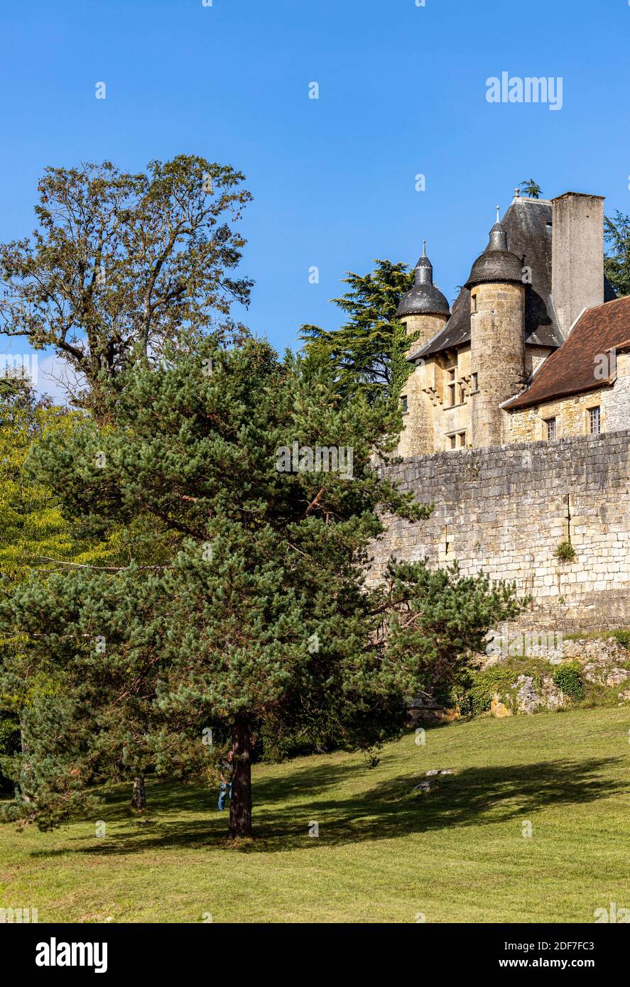 France, Dordogne, Green Perigord, Excideuil, Castle of Excideuil Stock ...