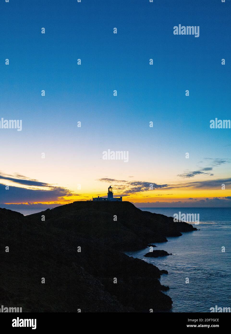 Strumble Head Lighthouse Sunset, Winter Stock Photo - Alamy