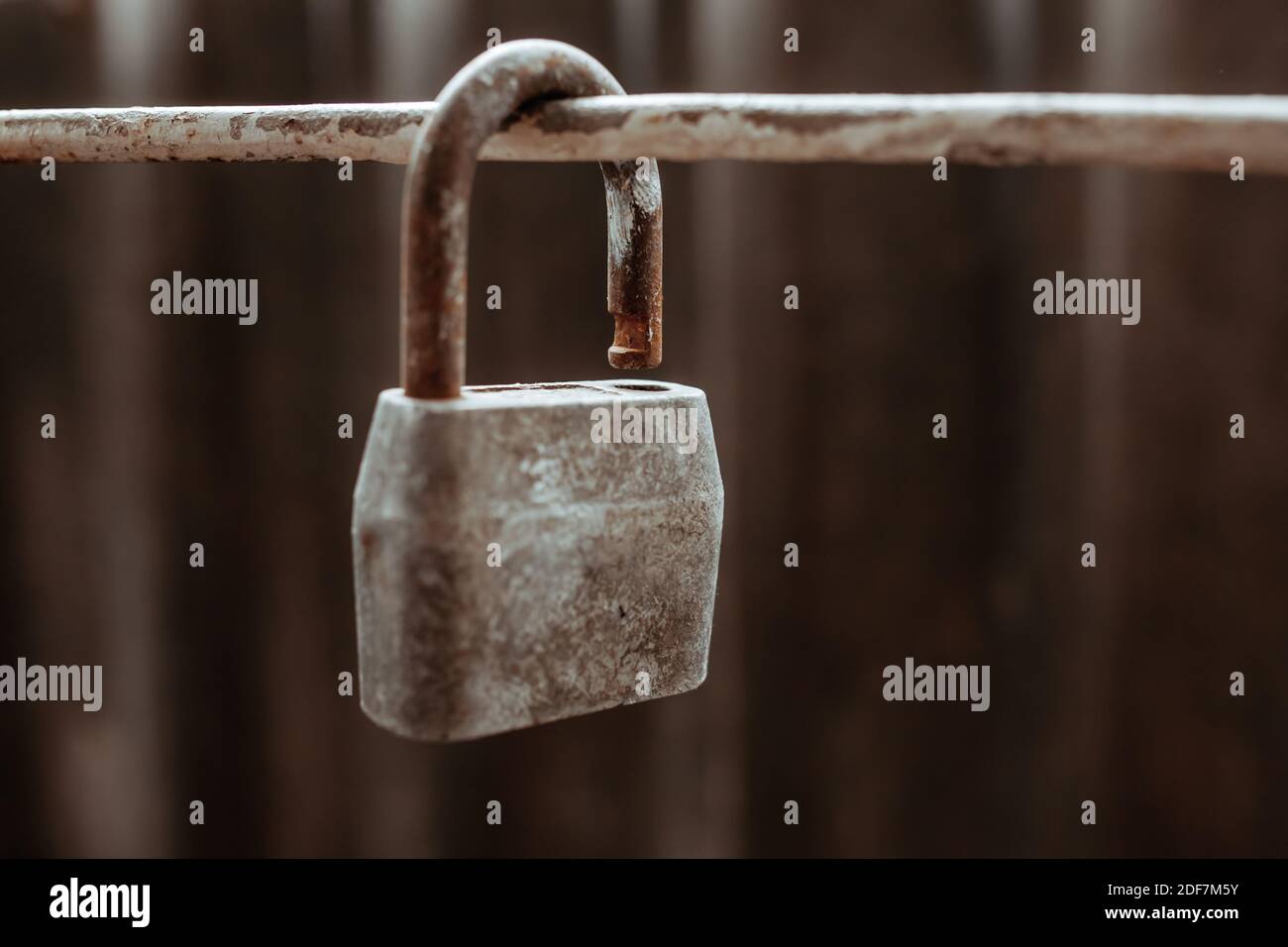 Old, open lock, background image, suitable for text or advertisement ...