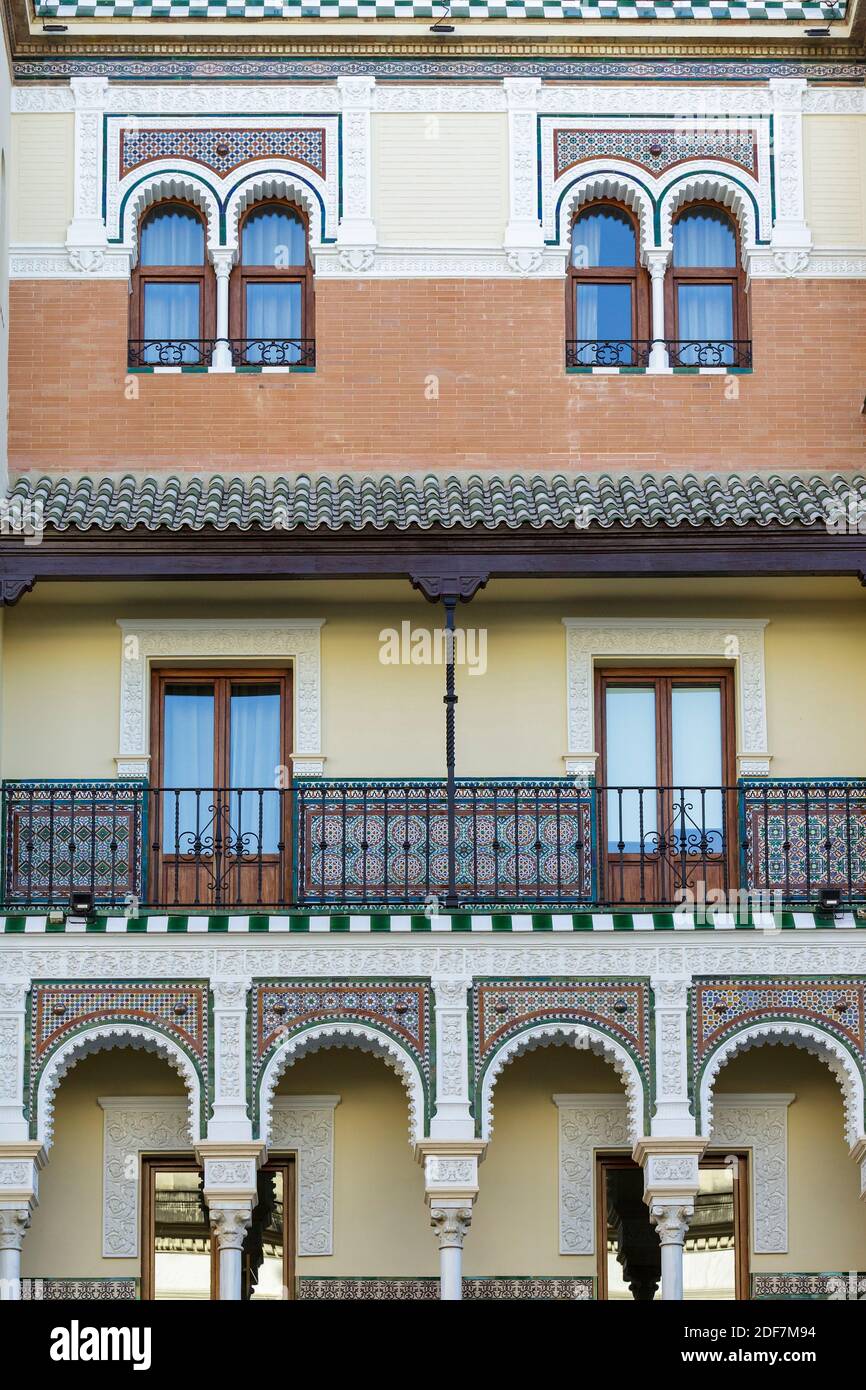 Spain, Andalusia, Seville, facade of La Adriatica building (1914) by ...