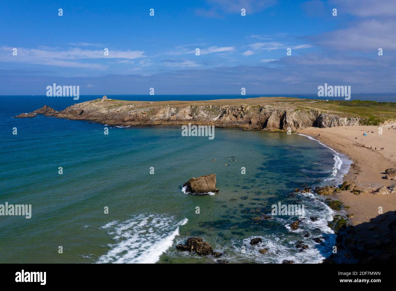 France, Morbihan , Saint-Pierre-Quiberon, the wild coast of the ...