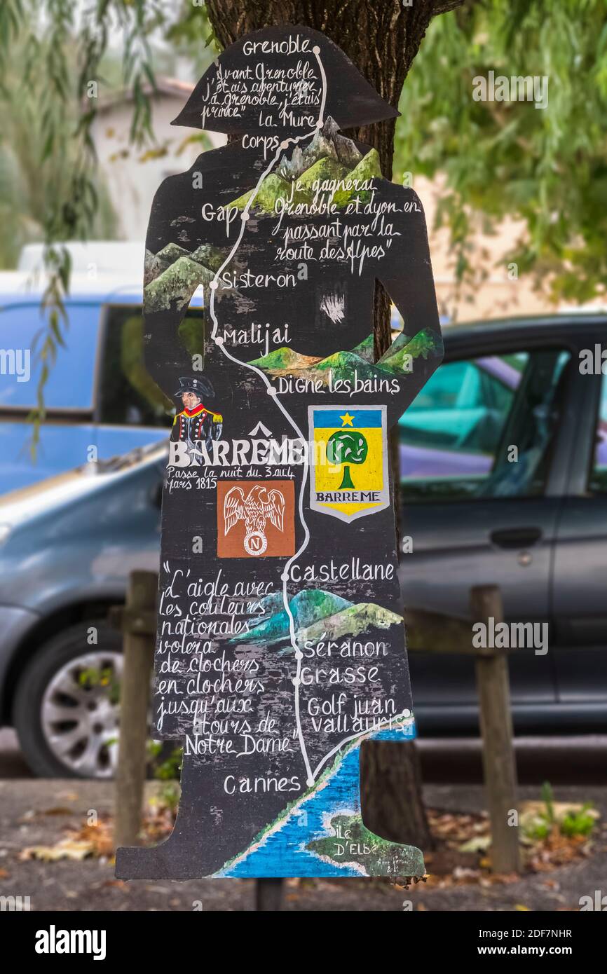 France, Alpes-de-Haute-Provence, Barreme, stage village along the Route ...