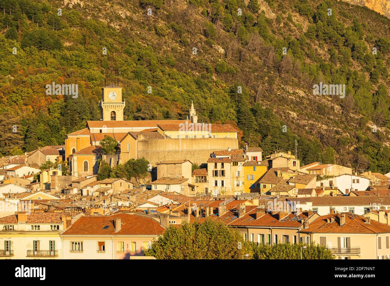 France, Alpes-de-Haute-Provence, Digne-les-Bains, stage town along the ...