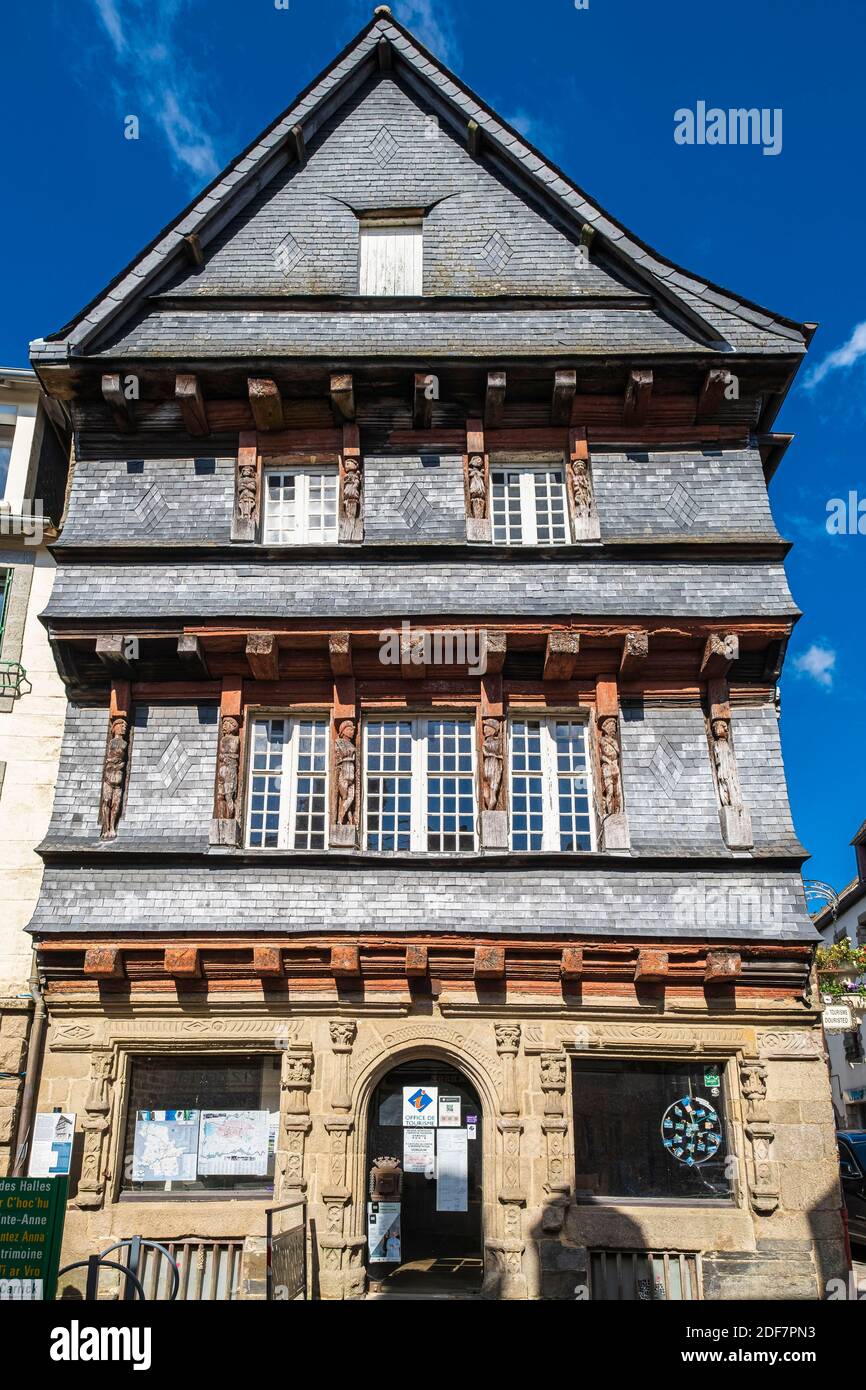 France, Finistere, Carhaix-Plouguer, the 16th century Senechal house ...