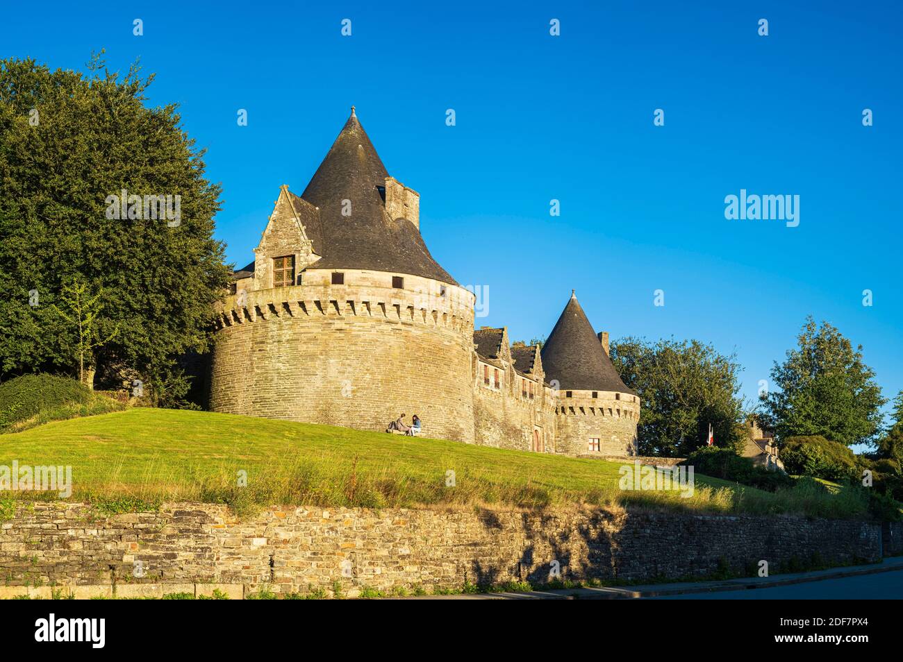 France, Morbihan, Pontivy, 15th and 16th centuries Rohan castle Stock ...