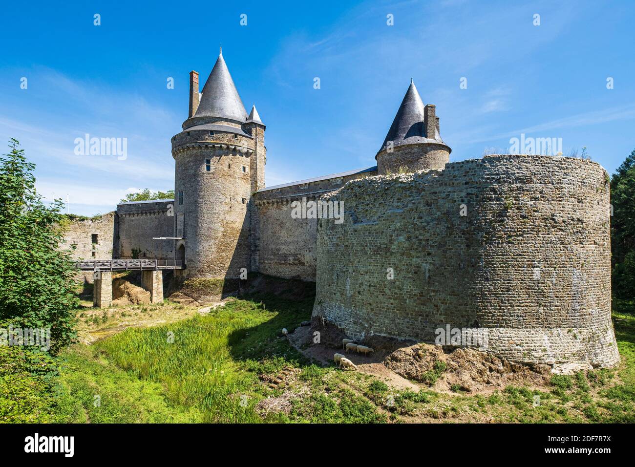 France, Loire-Atlantique, Blain, medieval castle of Blain or La ...