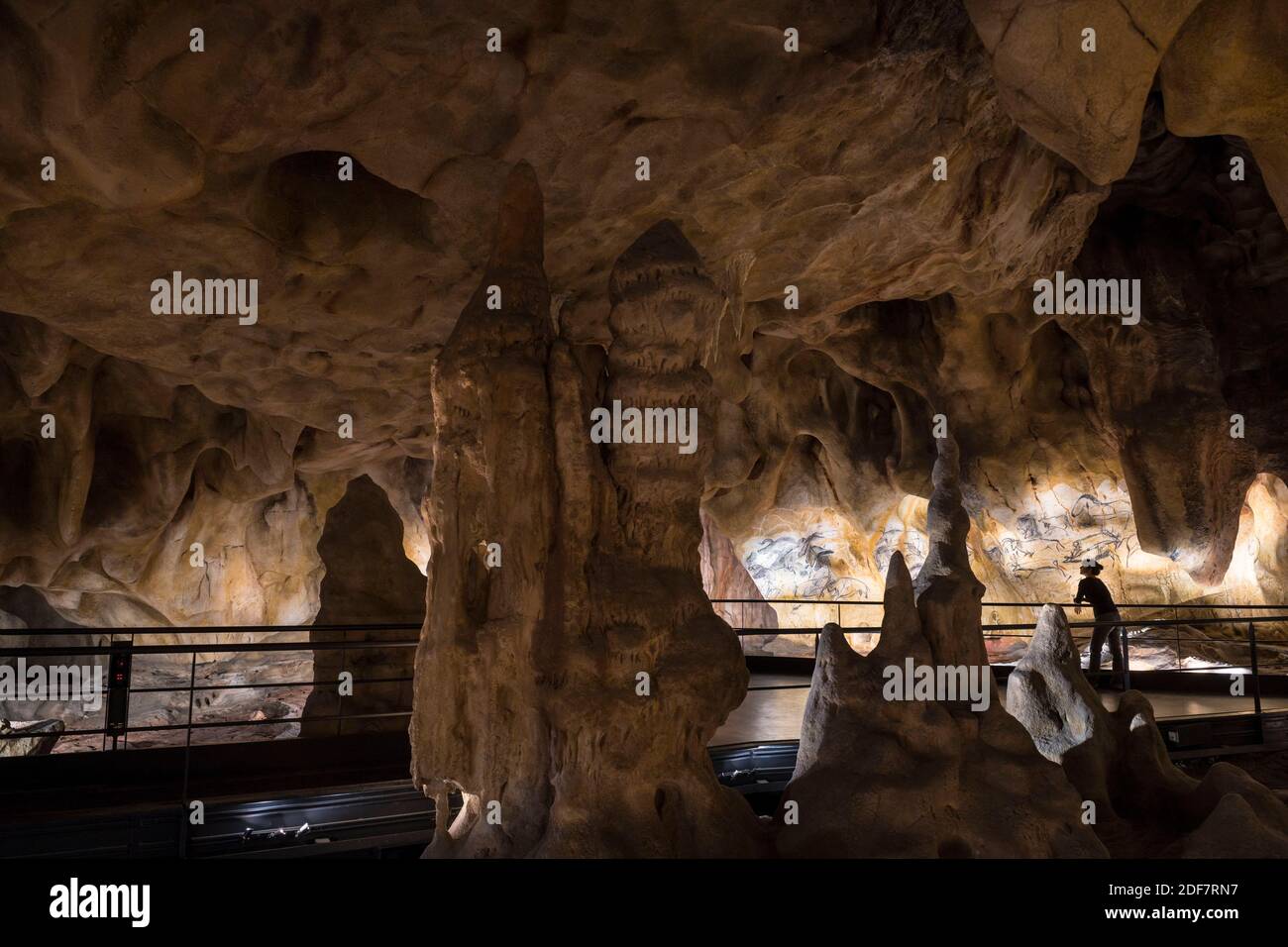 France, Ardeche, Vallon Pont d'Arc, Cavern of Pont d'Arc, exact replica ...
