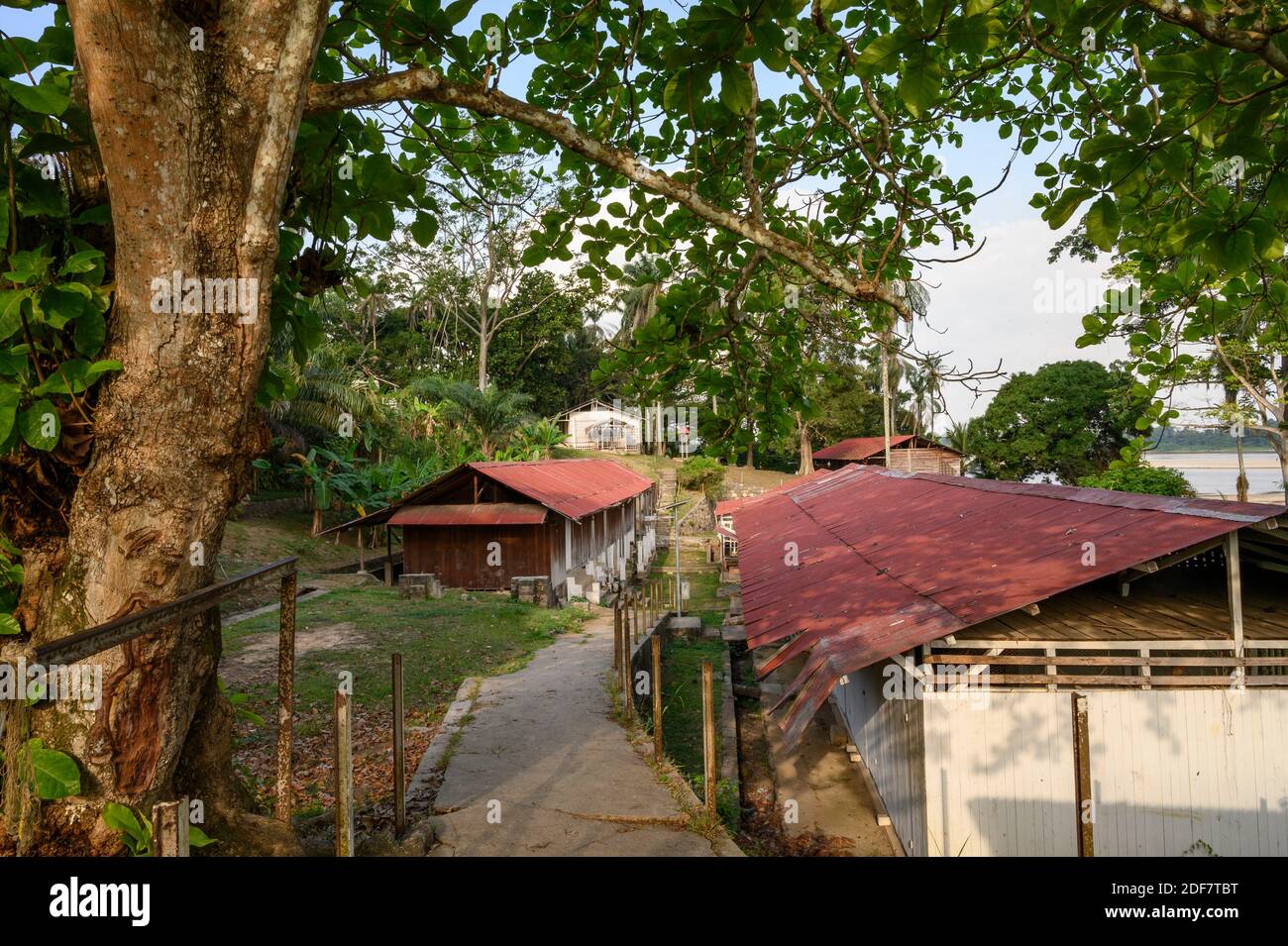 Gabon, moyen Ogou? district, Lambar?n?, Albert Schweitzer old hospital ...