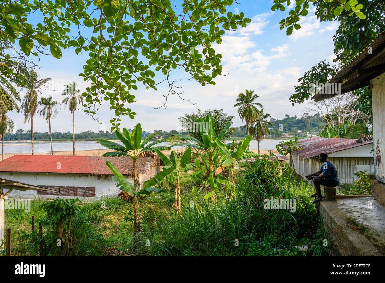 Gabon, moyen Ogou? district, Lambar?n?, Albert Schweitzer old hospital ...