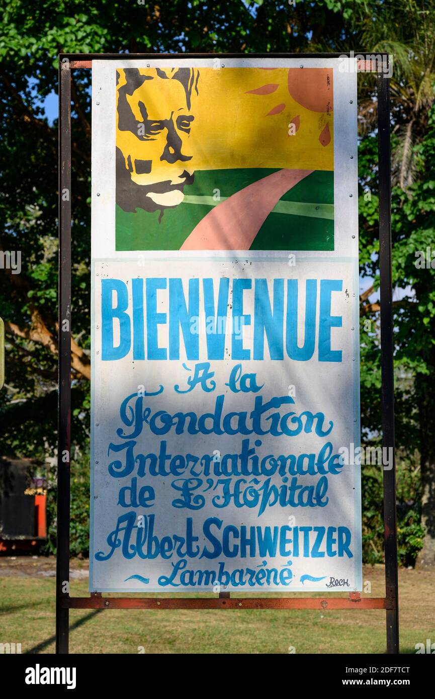 Gabon, moyen Ogou? district, Lambar?n?, Albert Schweitzer new hospital ...