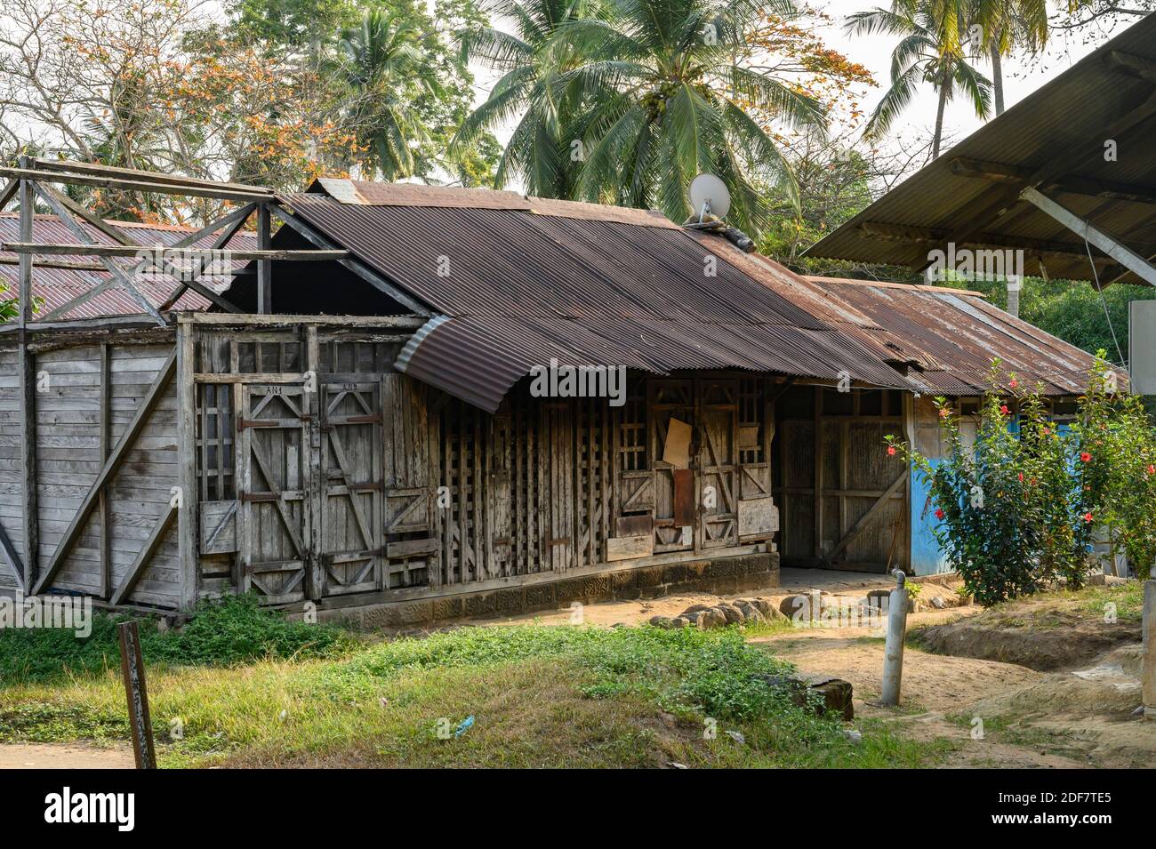 Gabon, moyen Ogou? district, Lambar?n?, Albert Schweitzer old hospital ...