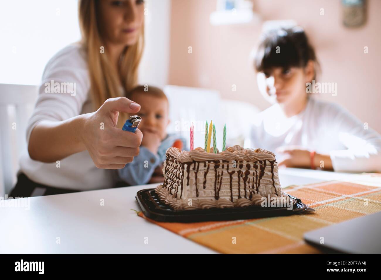 Birthday party during Coronavirus lockdown Stock Photo - Alamy