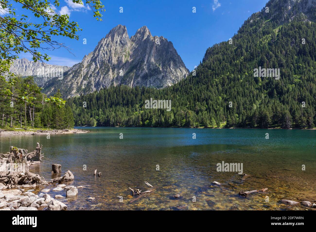 Spain, Catalonia, Lerida province, Espot, San Maurici lake and ...