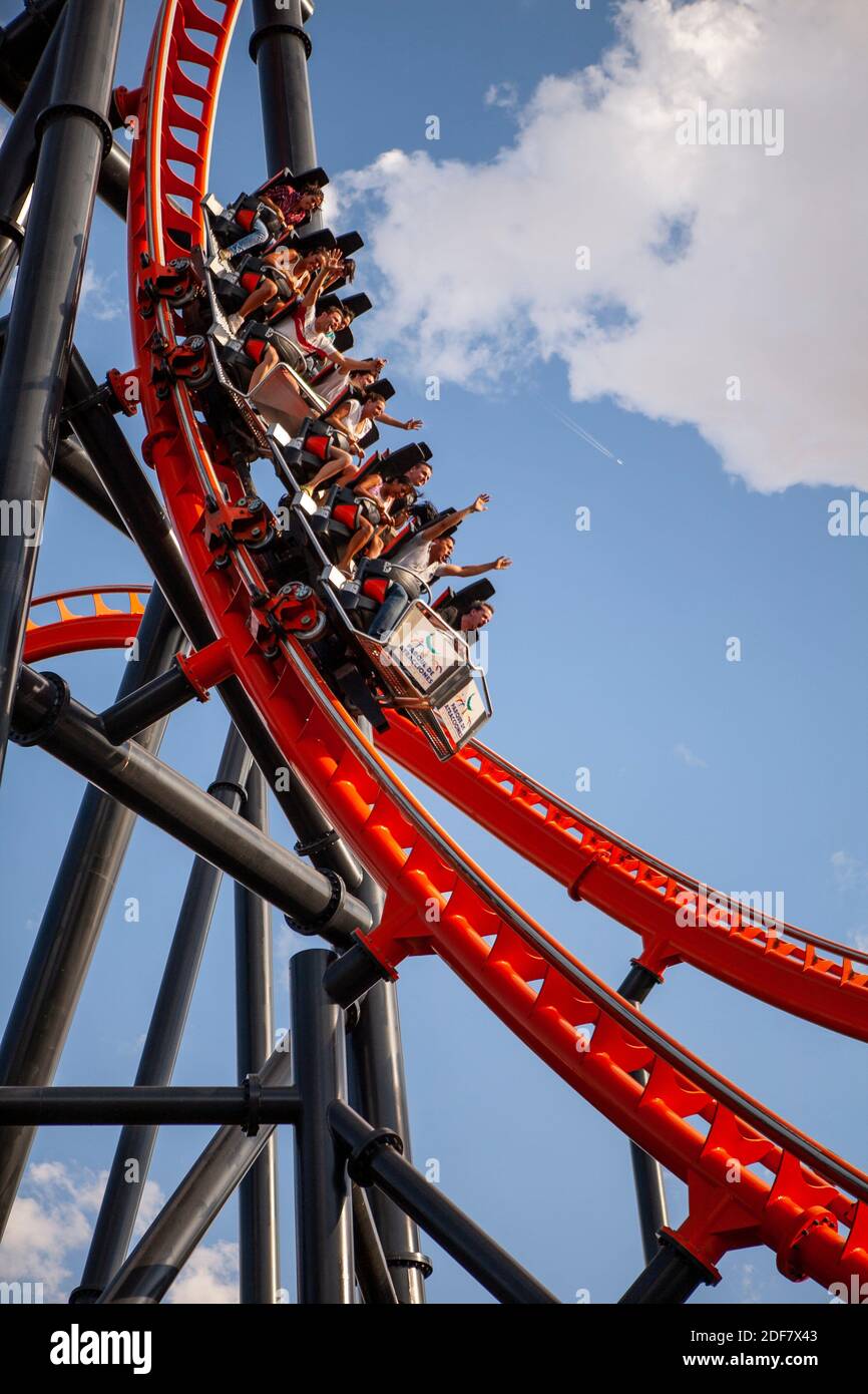 Abyss Attraction in the Amusement Park, MADRID, SPAIN, EUROPE Stock ...