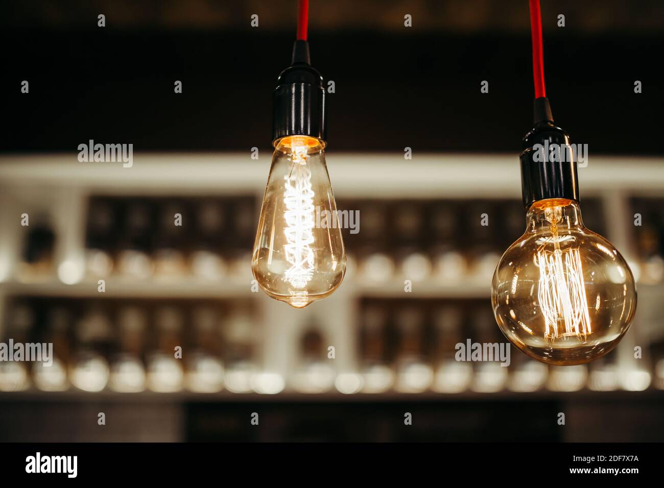 Light bulbs, vintage light bulb cafe, festive style,background image ...