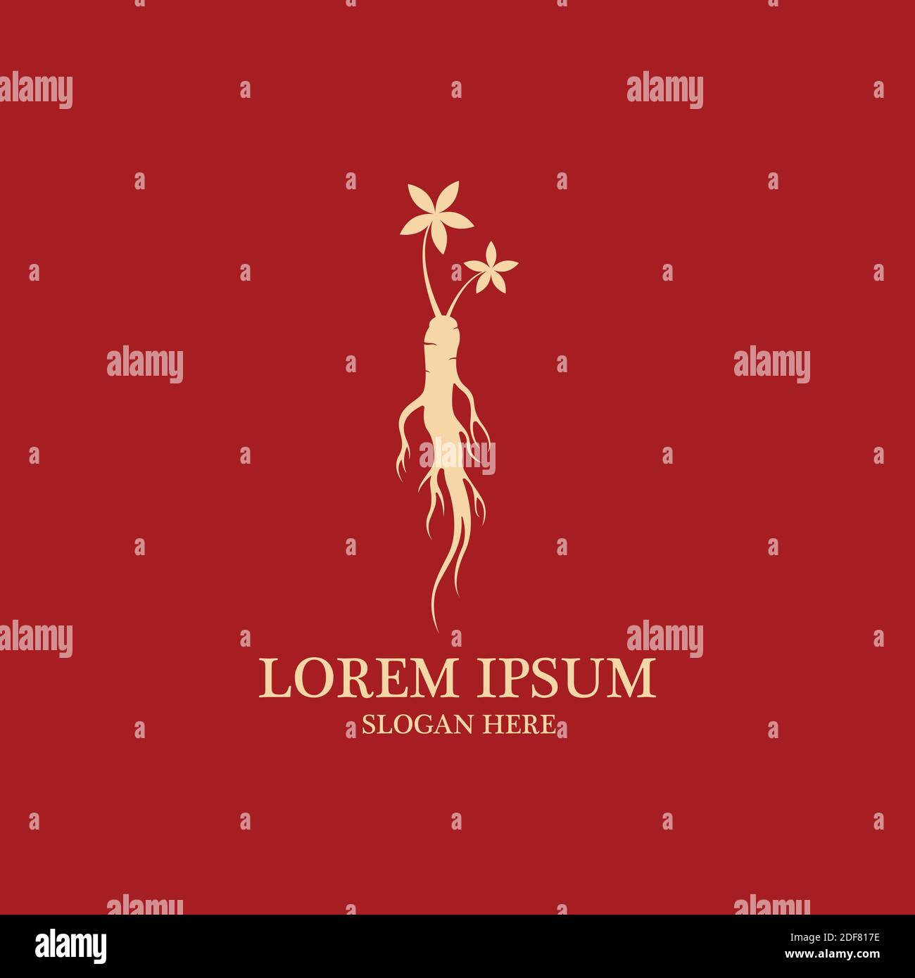 ginseng logo vector and symbol Stock Vector Image & Art - Alamy