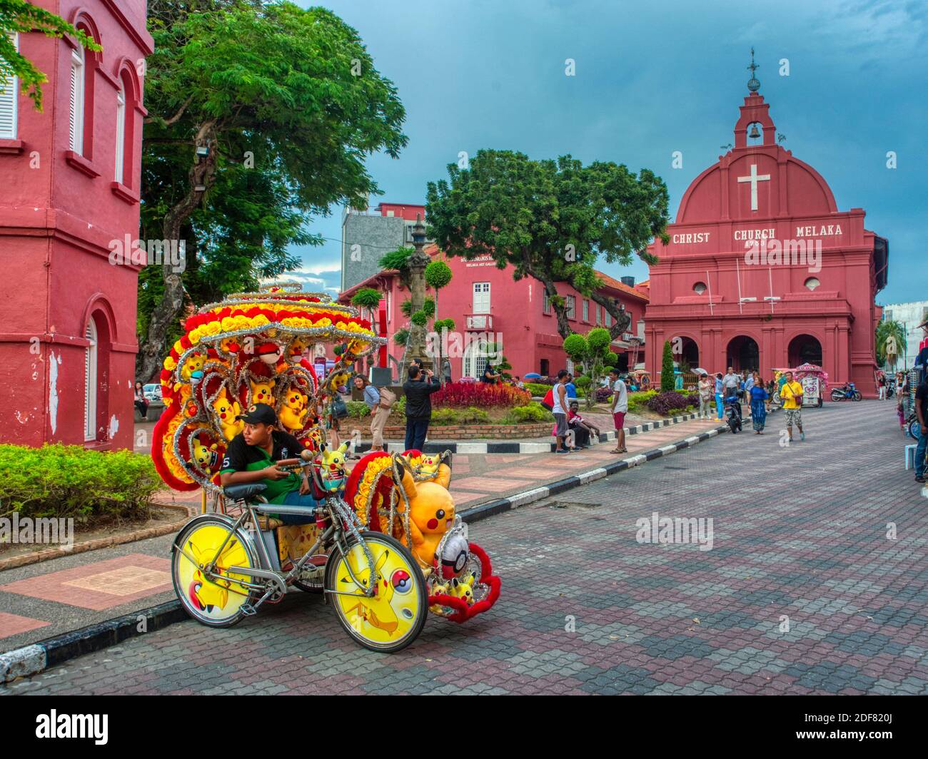colourful bicycle rickshaw, Old Town, Melaka, Malaysia Stock Photo - Alamy