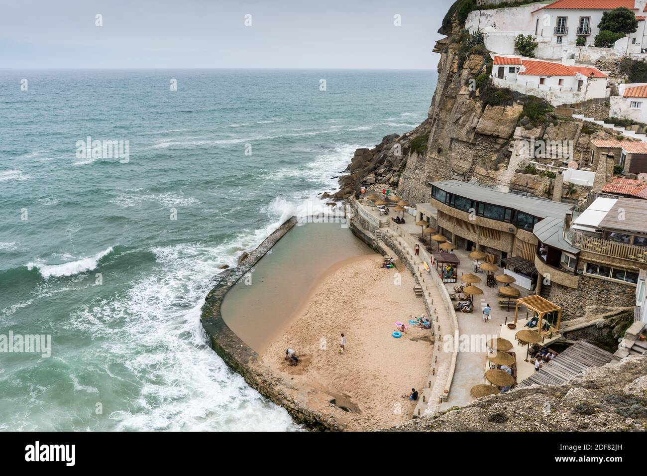 Aerial view of the Azenhas do Mar, Portugal, Europe Stock Photo - Alamy
