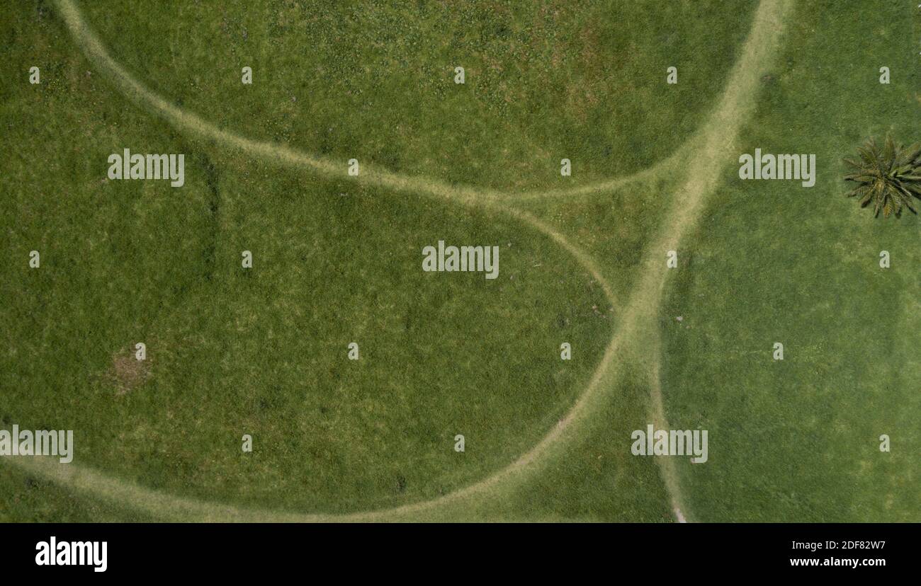 Worn path aerial view hi-res stock photography and images - Alamy