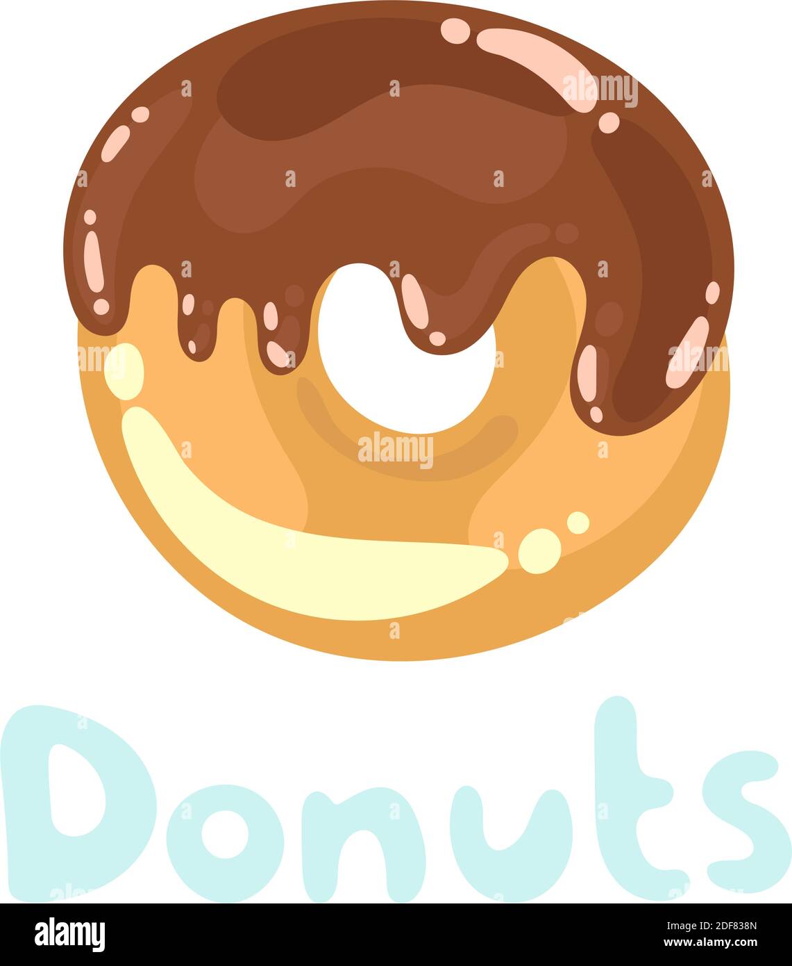 Donut cute colorful glossy Stock Vector Images - Alamy