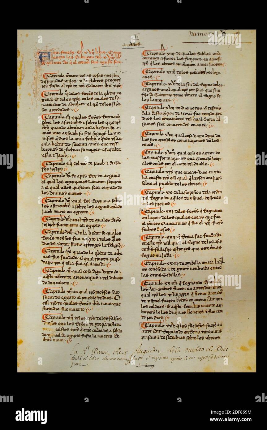 City Of God Manuscript High Resolution Stock Photography and Images - Alamy