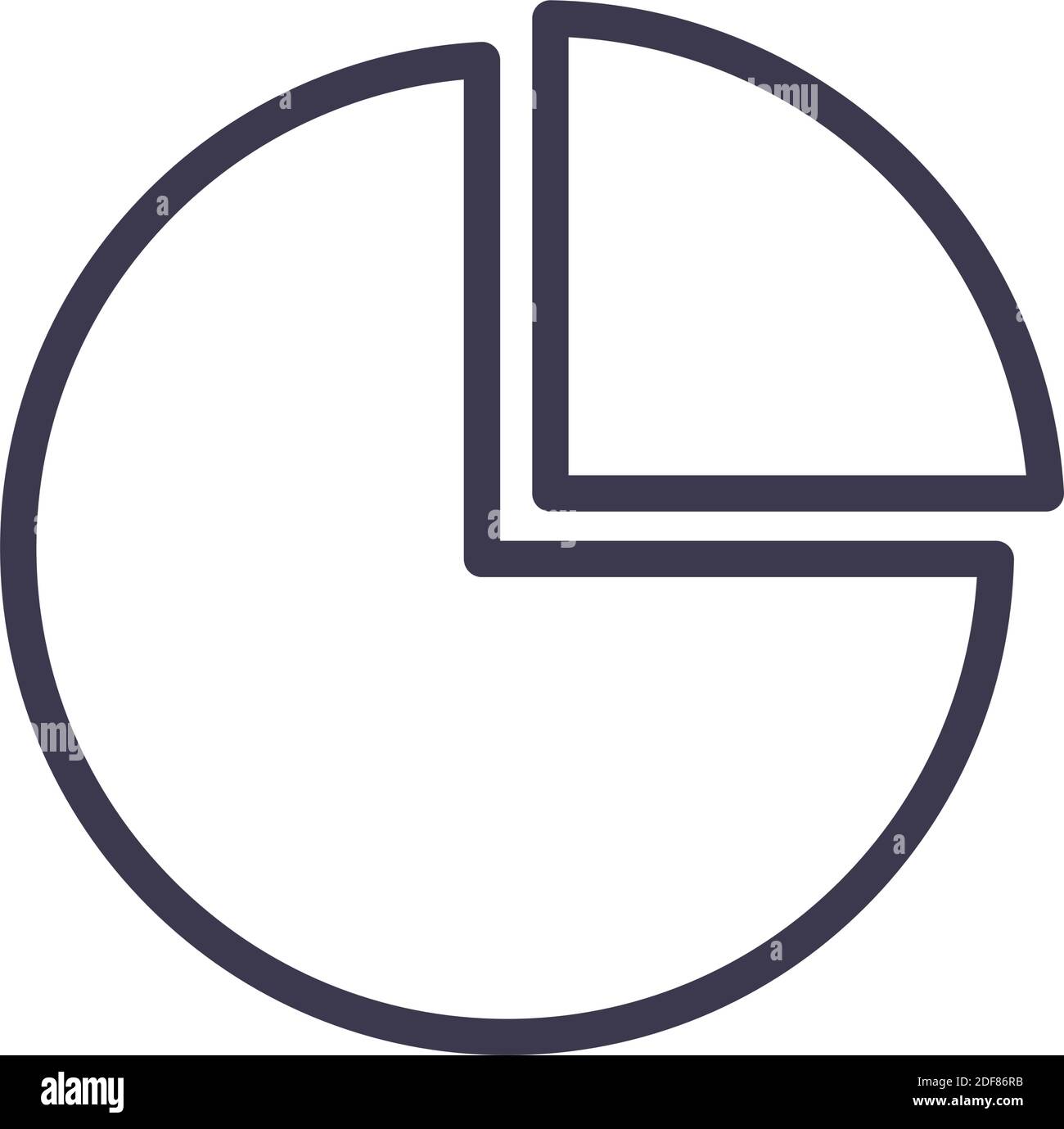 cake chart line style icon design, Data analysis and information theme ...