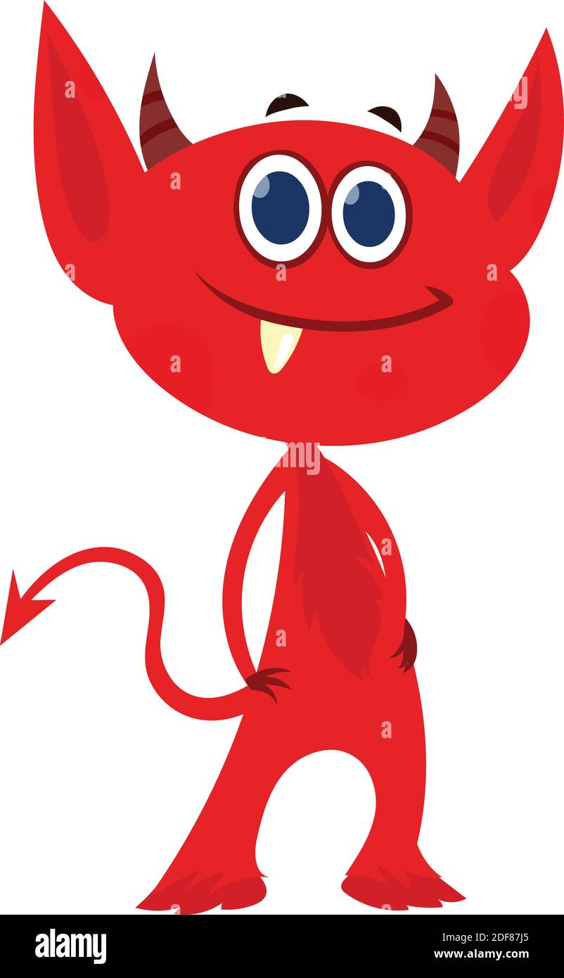 Red Monster Cartoon Illustration Stock Vector Image & Art - Alamy